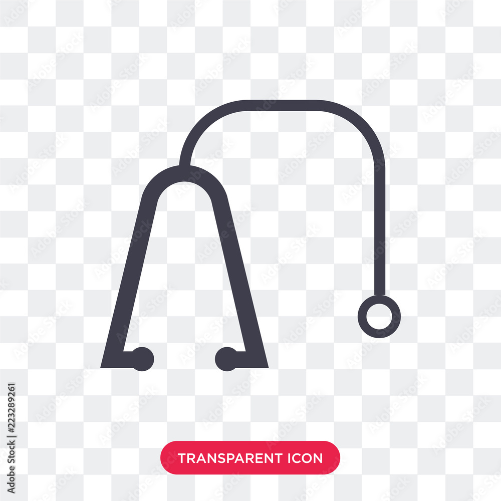 Stethoscope vector icon isolated on transparent background, Stethoscope ...