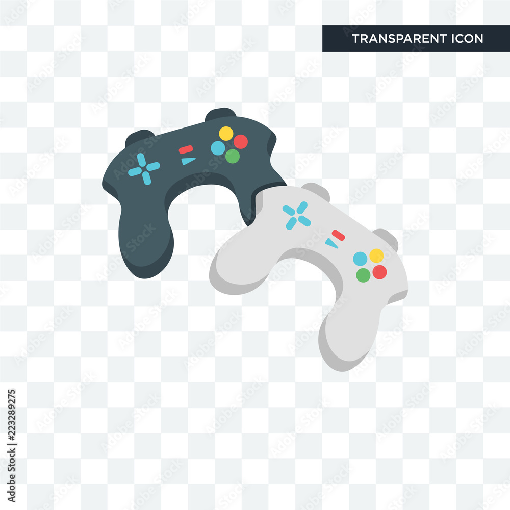 Gamepad vector icon isolated on transparent background, Gamepad logo ...