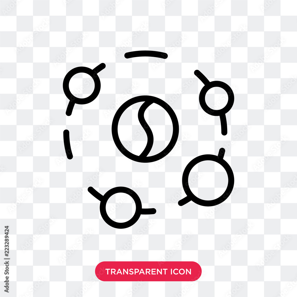 Solar system vector icon isolated on transparent background, Solar ...