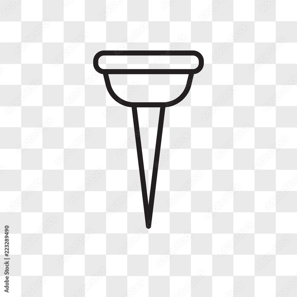 Pin vector icon isolated on transparent background, Pin logo design ...