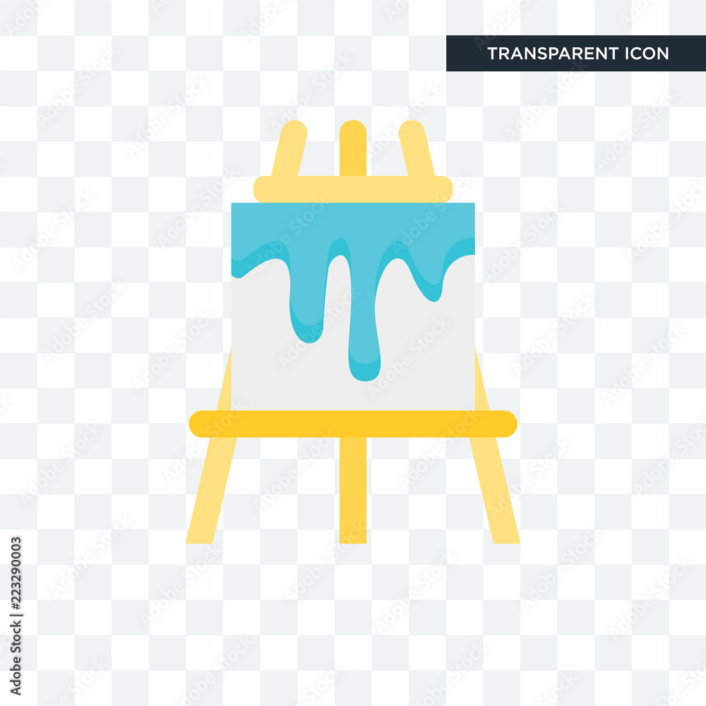 Easel vector icon isolated on transparent background, Easel logo design ...