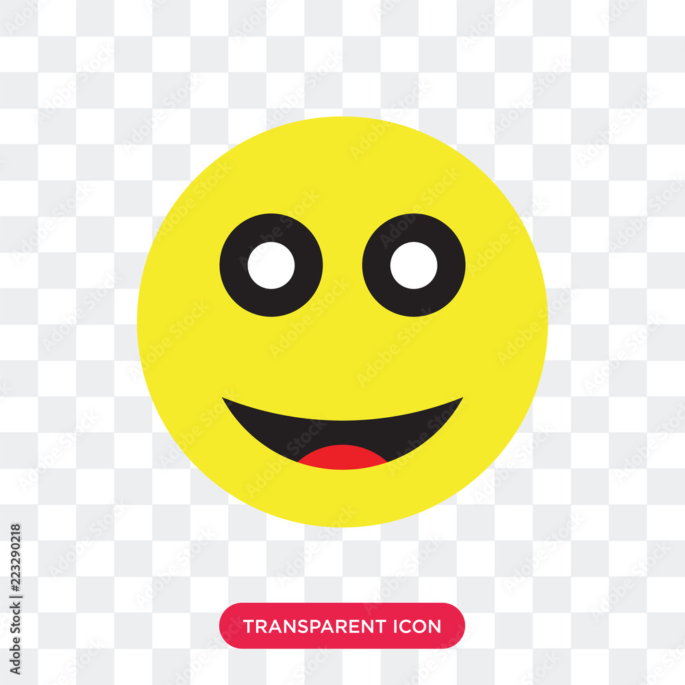 Happy vector icon isolated on transparent background, Happy logo design ...