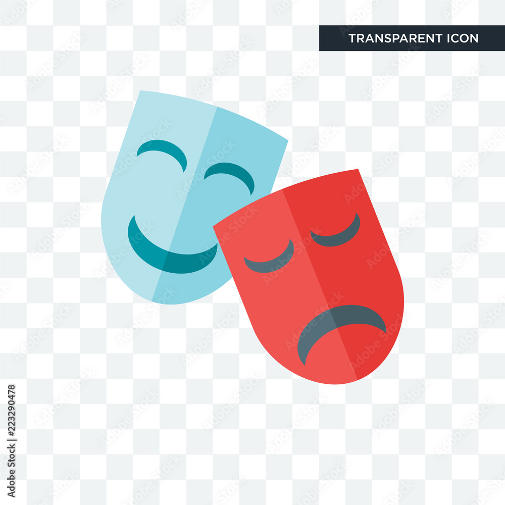 Drama vector icon isolated on transparent background, Drama logo design ...