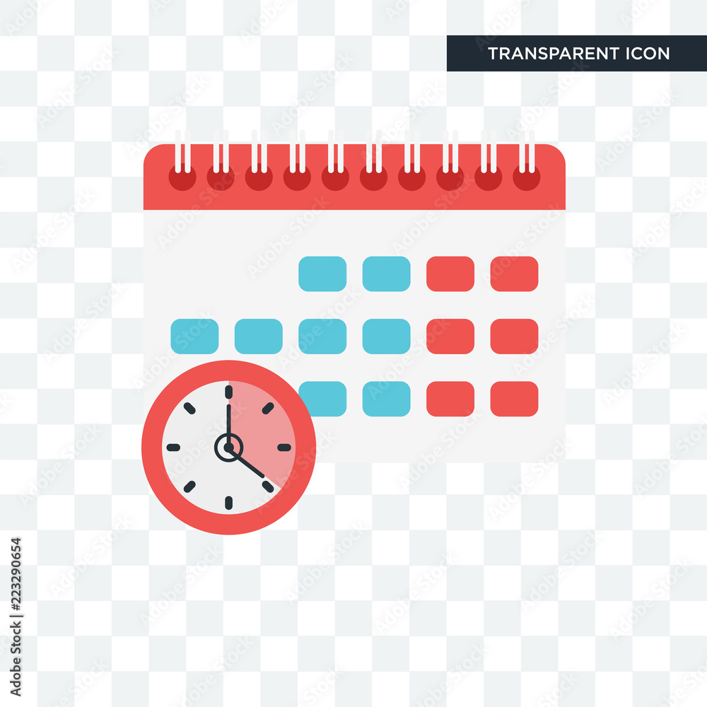 Timetable vector icon isolated on transparent background, Timetable ...