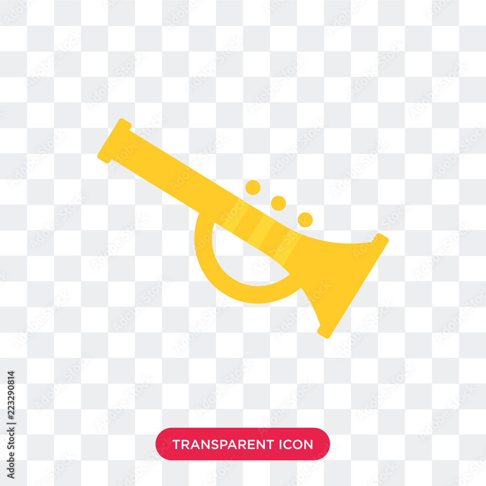 Trumpet vector icon isolated on transparent background, Trumpet logo ...