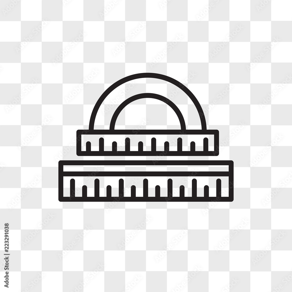 Ruler vector icon isolated on transparent background, Ruler logo design ...