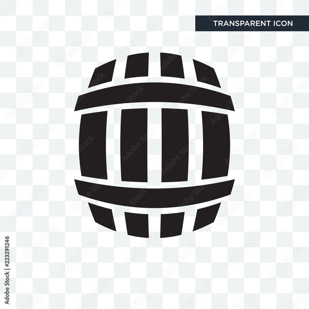 Cask vector icon isolated on transparent background, Cask logo design ...