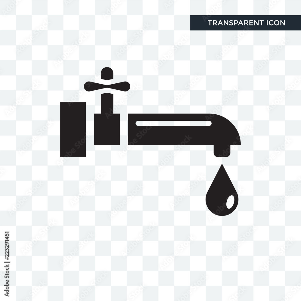 Water tap vector icon isolated on transparent background, Water tap ...