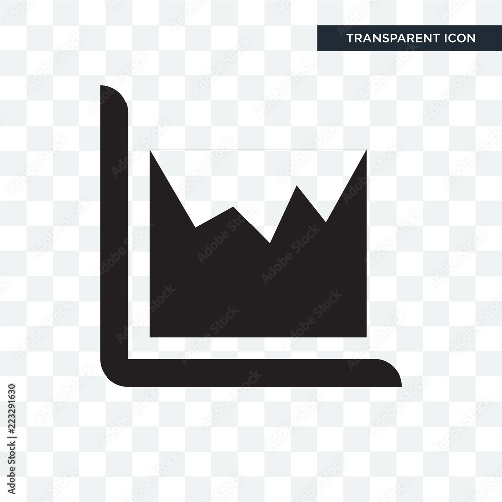 Spike chart vector icon isolated on transparent background, Spike chart ...