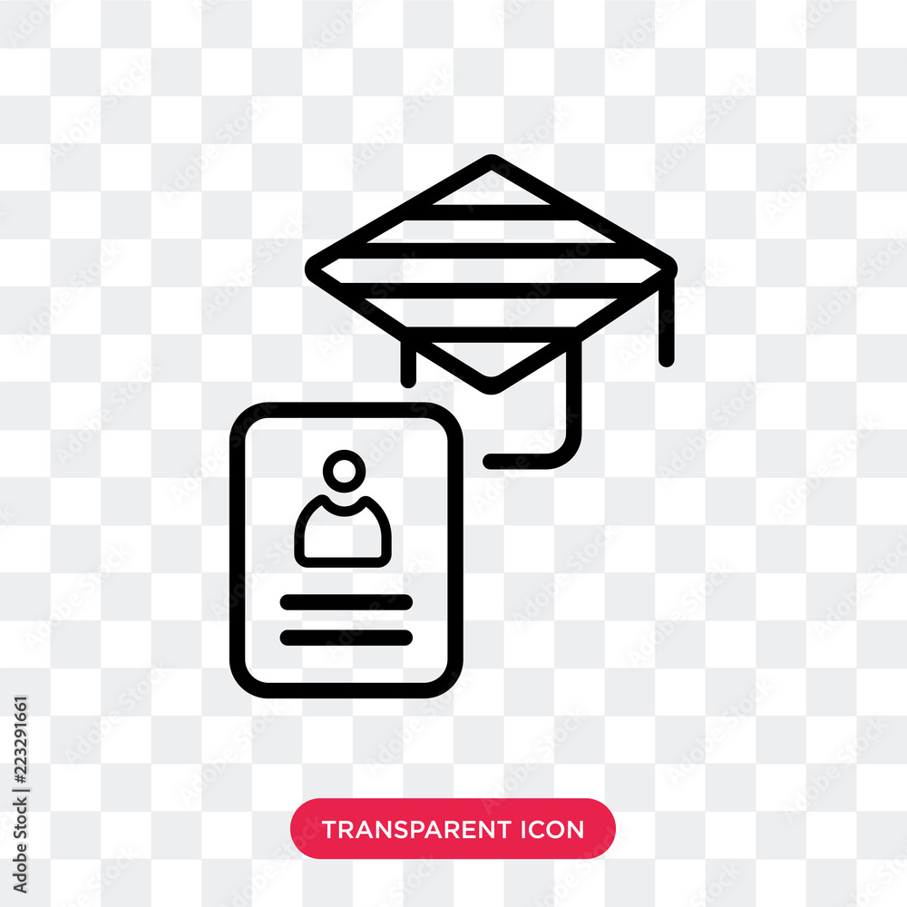 Curriculum vector icon isolated on transparent background, Curriculum ...