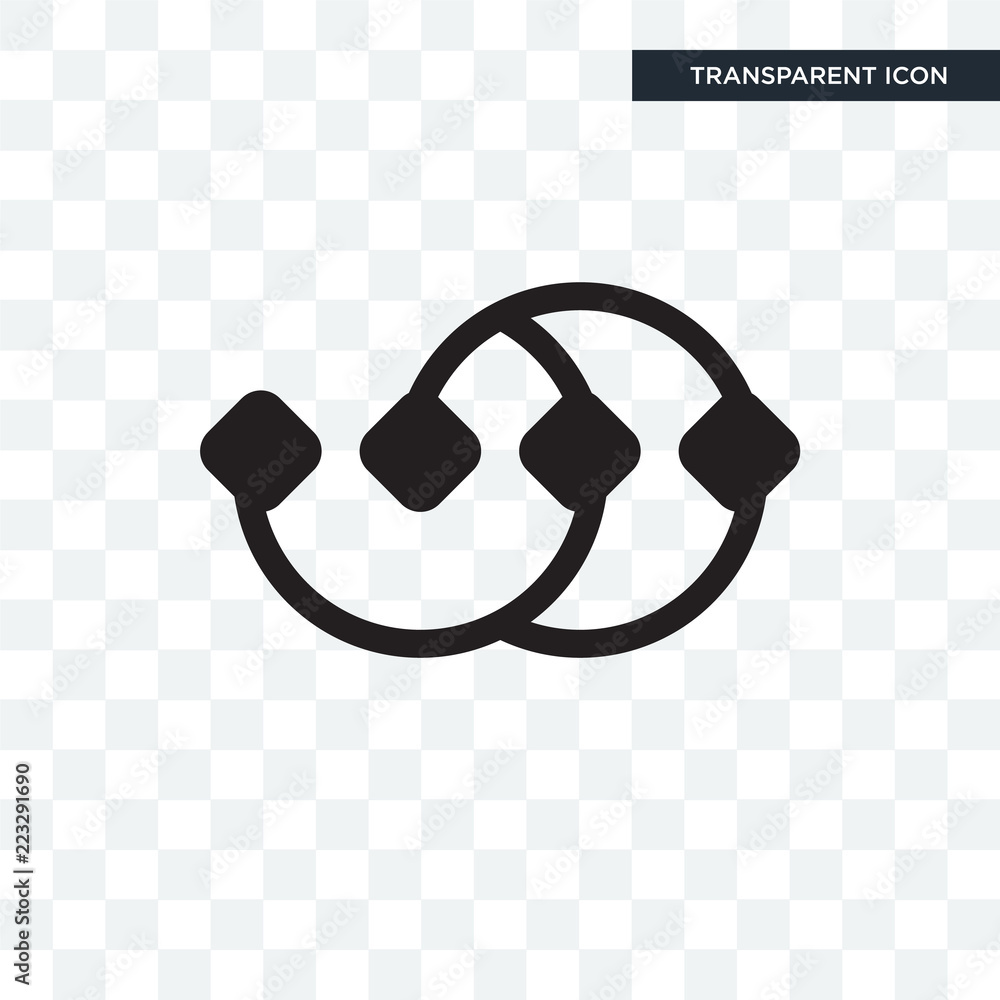 Points connected chart vector icon isolated on transparent background ...