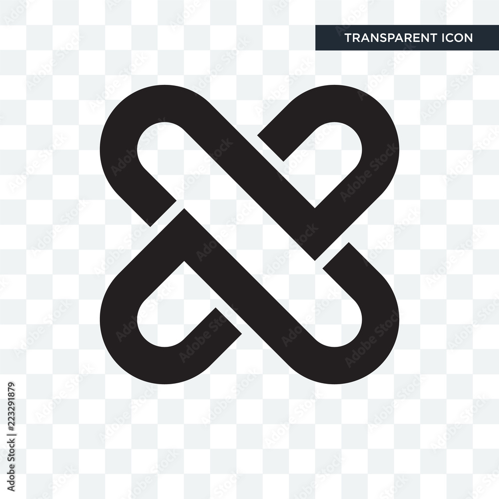 Interlock vector icon isolated on transparent background, Interlock ...