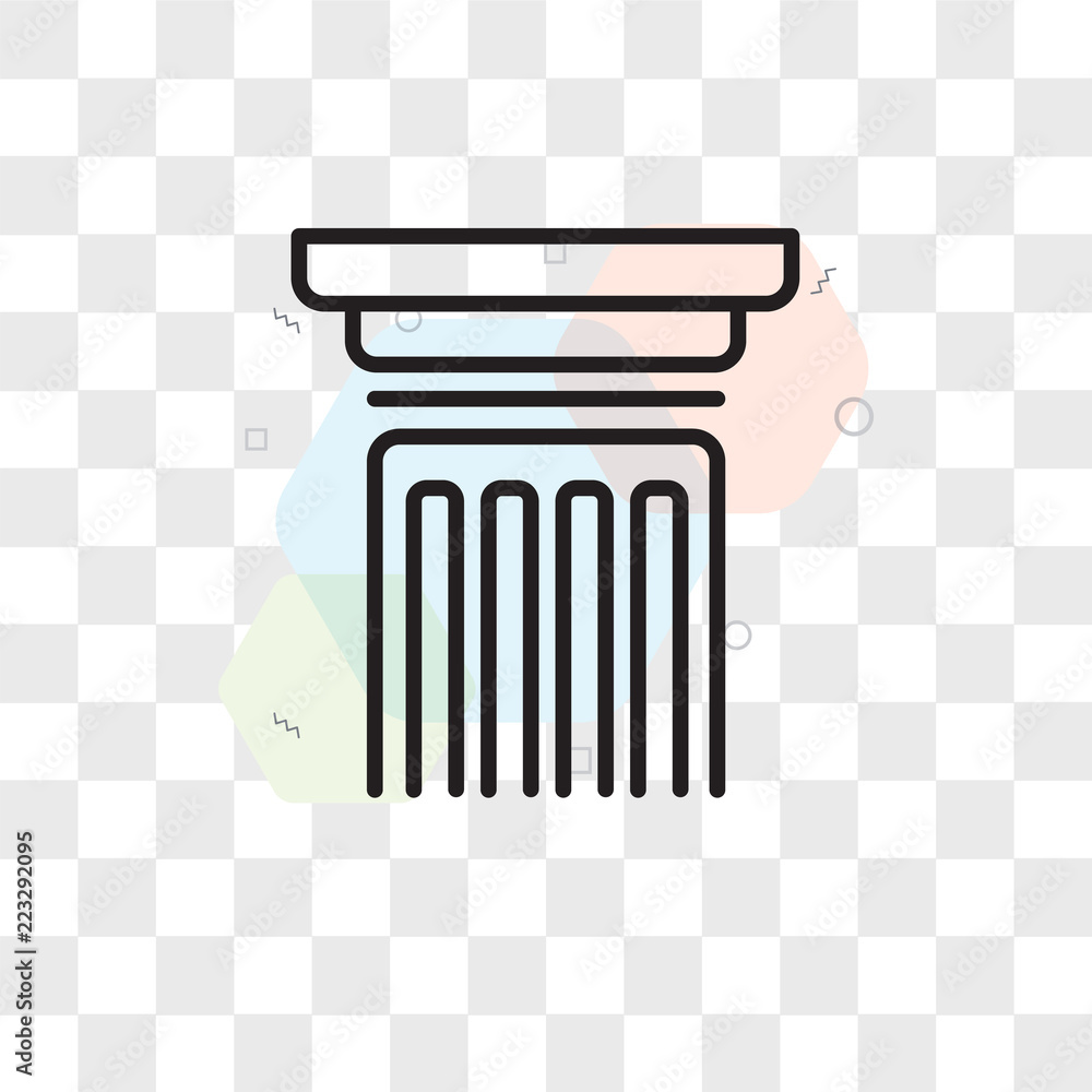 Column vector icon isolated on transparent background, Column logo ...