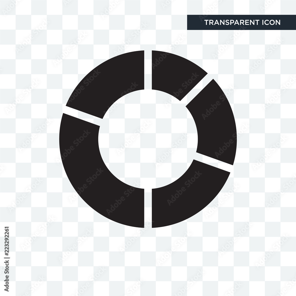 Pie chart vector icon isolated on transparent background, Pie chart ...