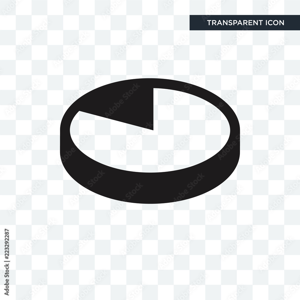 Pie chart vector icon isolated on transparent background, Pie chart ...
