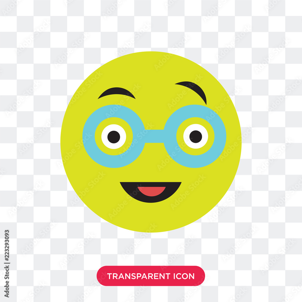 Nerd vector icon isolated on transparent background, Nerd logo design ...