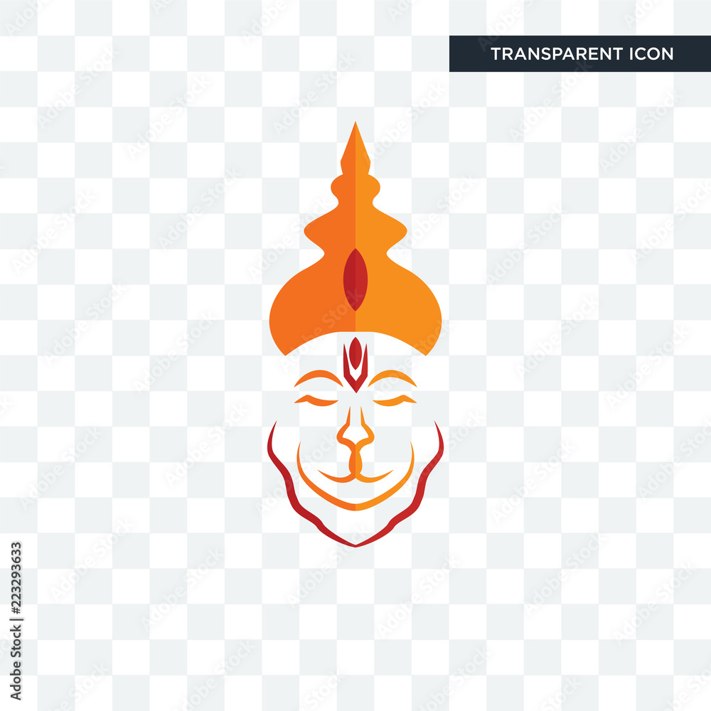 hanuman ji vector icon isolated on transparent background, hanuman ji ...