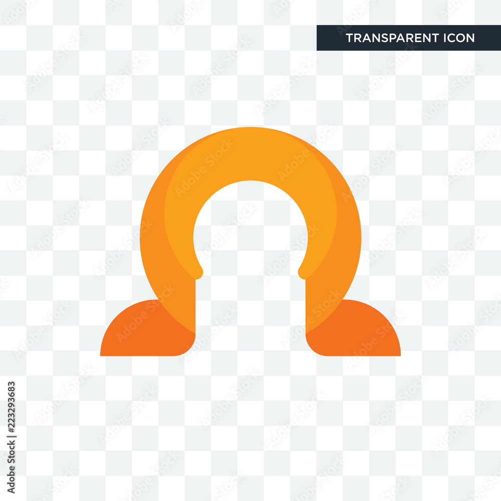 omega vector icon isolated on transparent background, omega logo design ...