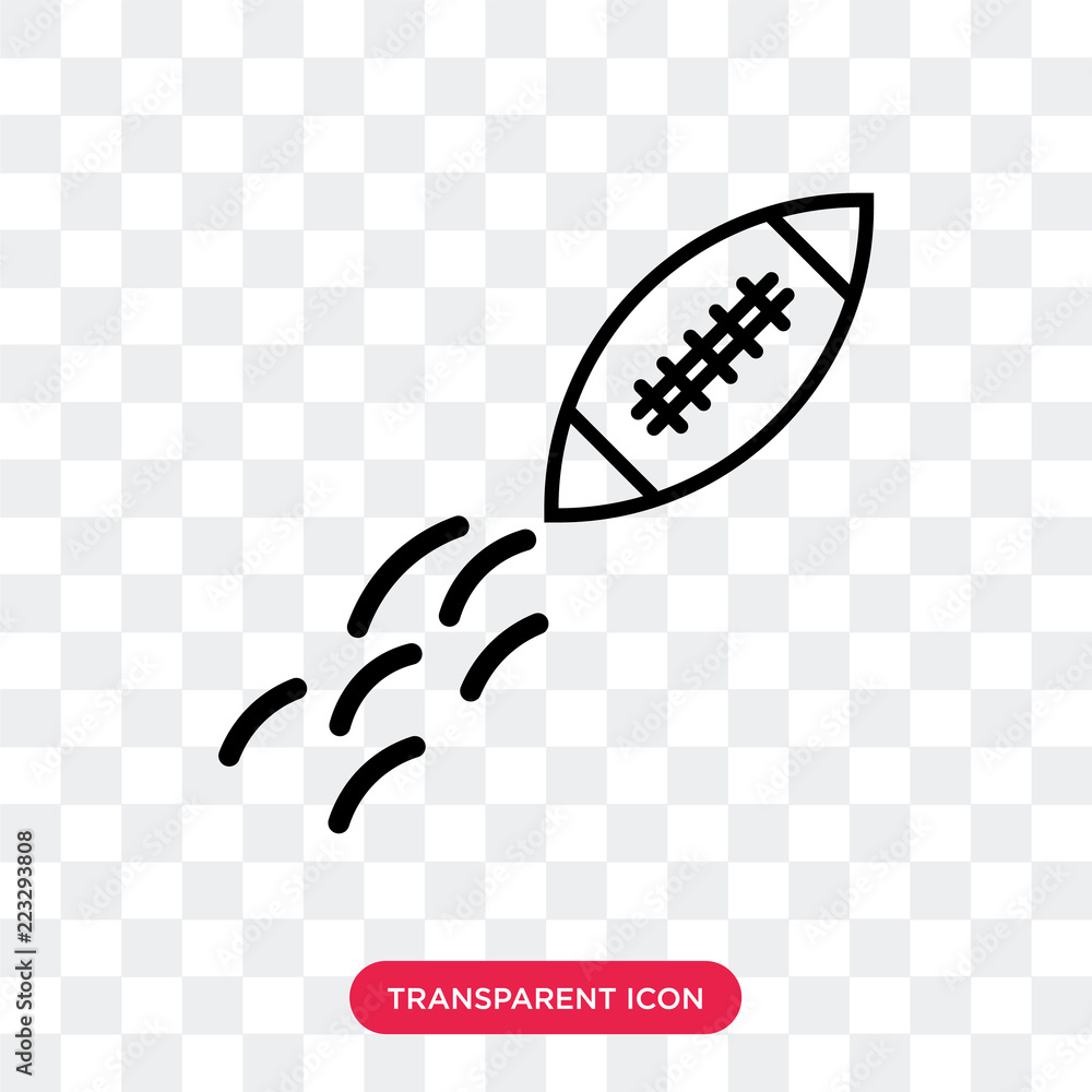 Fast football ball vector icon isolated on transparent background, Fast ...