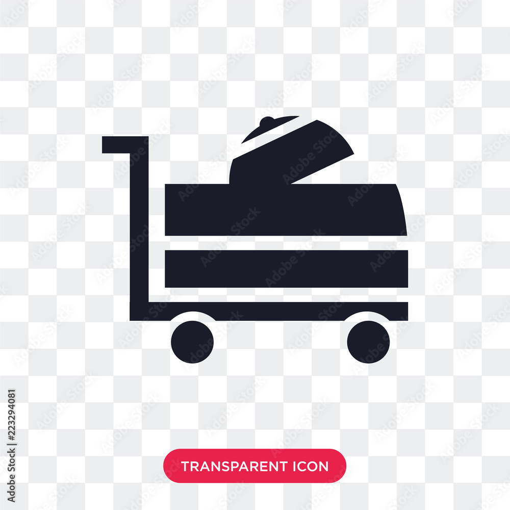 Room service vector icon isolated on transparent background, Room ...