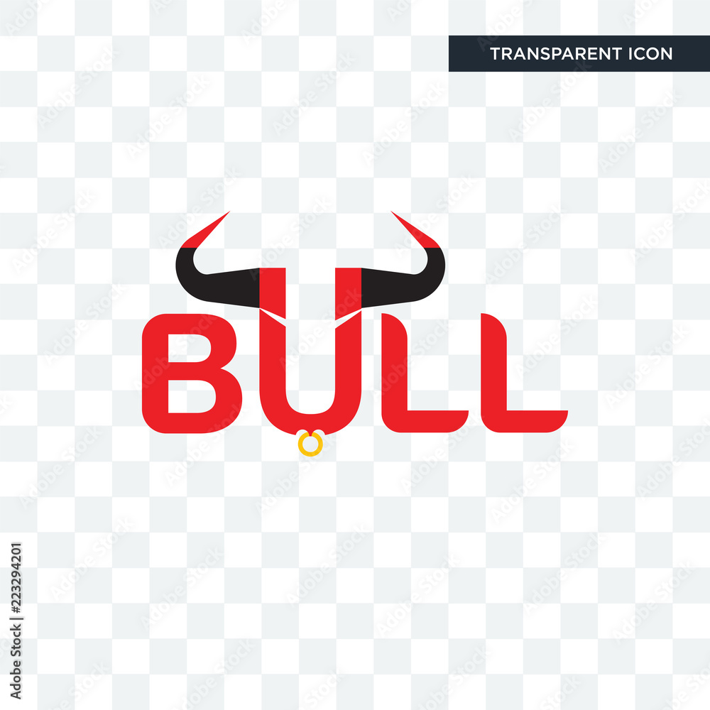 bull vector icon isolated on transparent background, bull logo design ...