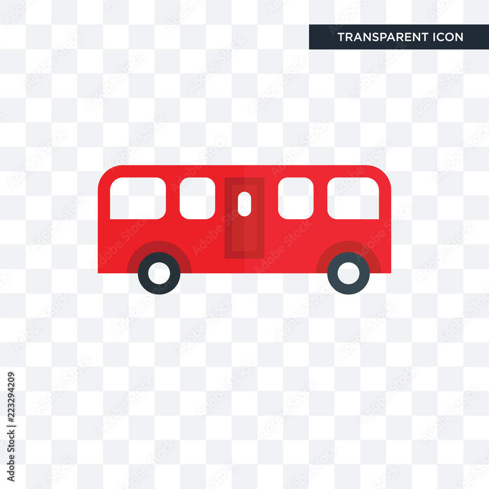 bus vector icon isolated on transparent background, bus logo design ...
