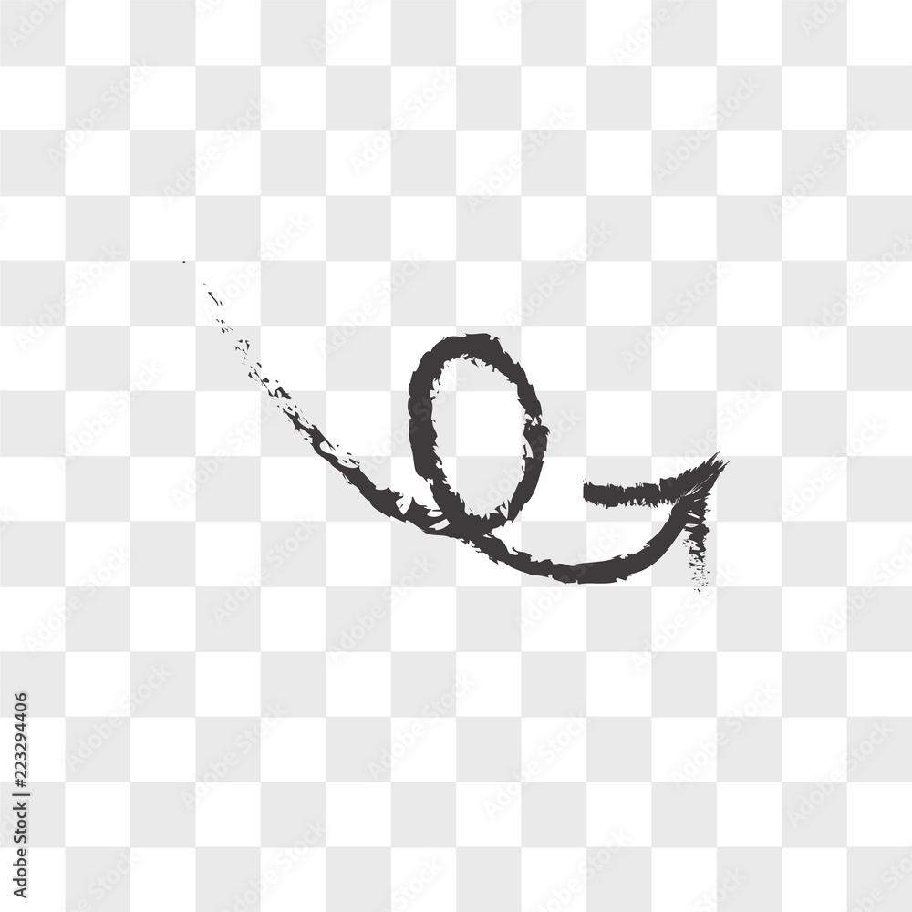 Sketched arrow vector icon isolated on transparent background, Sketched ...