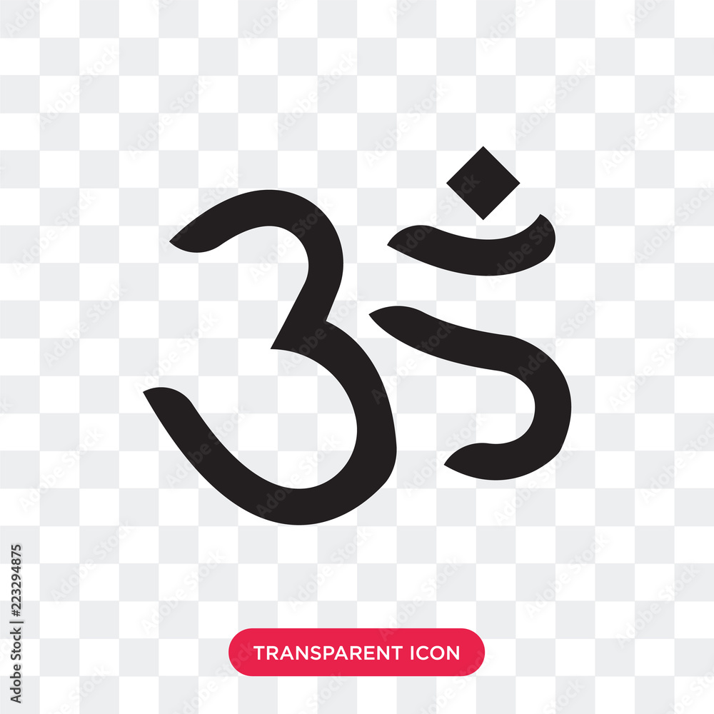 Om vector icon isolated on transparent background, Om logo design Stock ...