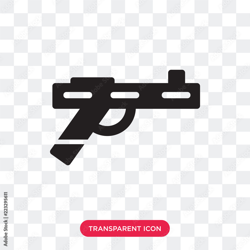 Revolver vector icon isolated on transparent background, Revolver logo ...