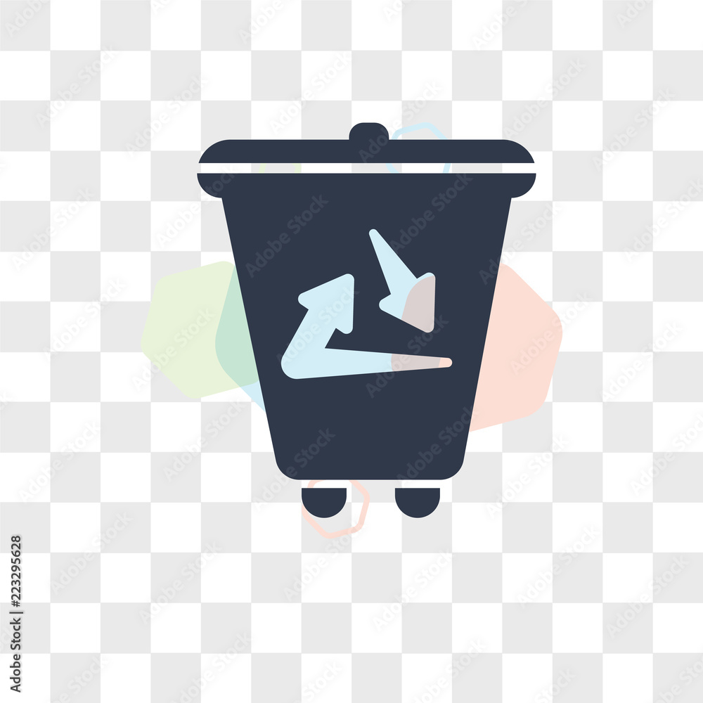 Recycle bin vector icon isolated on transparent background, Recycle bin ...