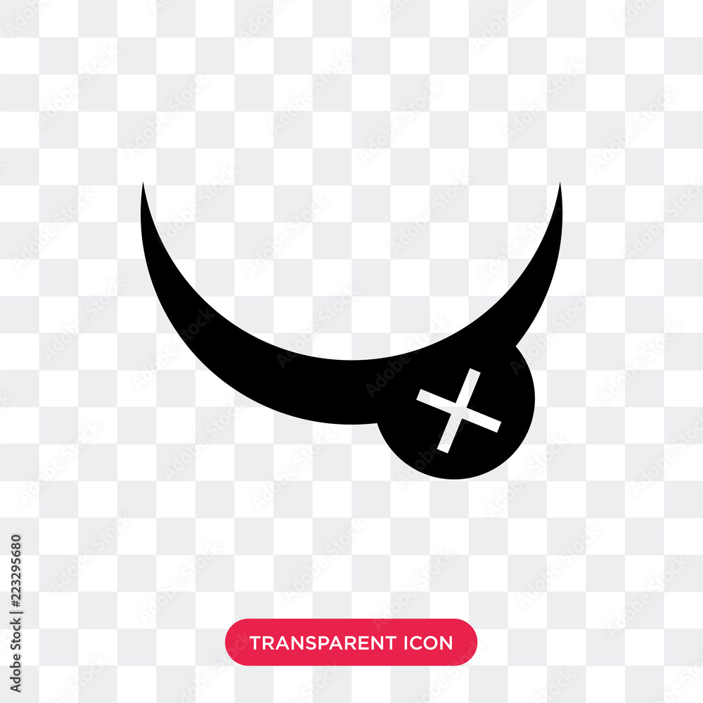 Eye patch vector icon isolated on transparent background, Eye patch ...