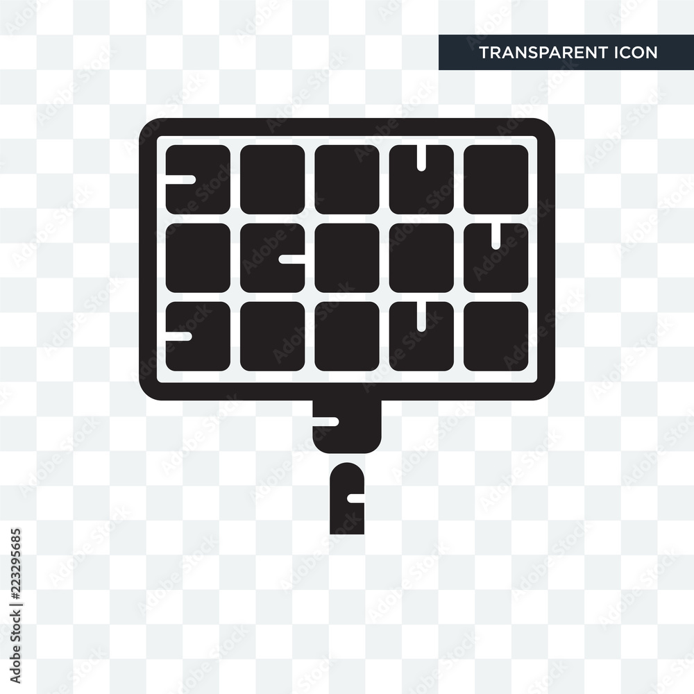 Solar panel vector icon isolated on transparent background, Solar panel ...