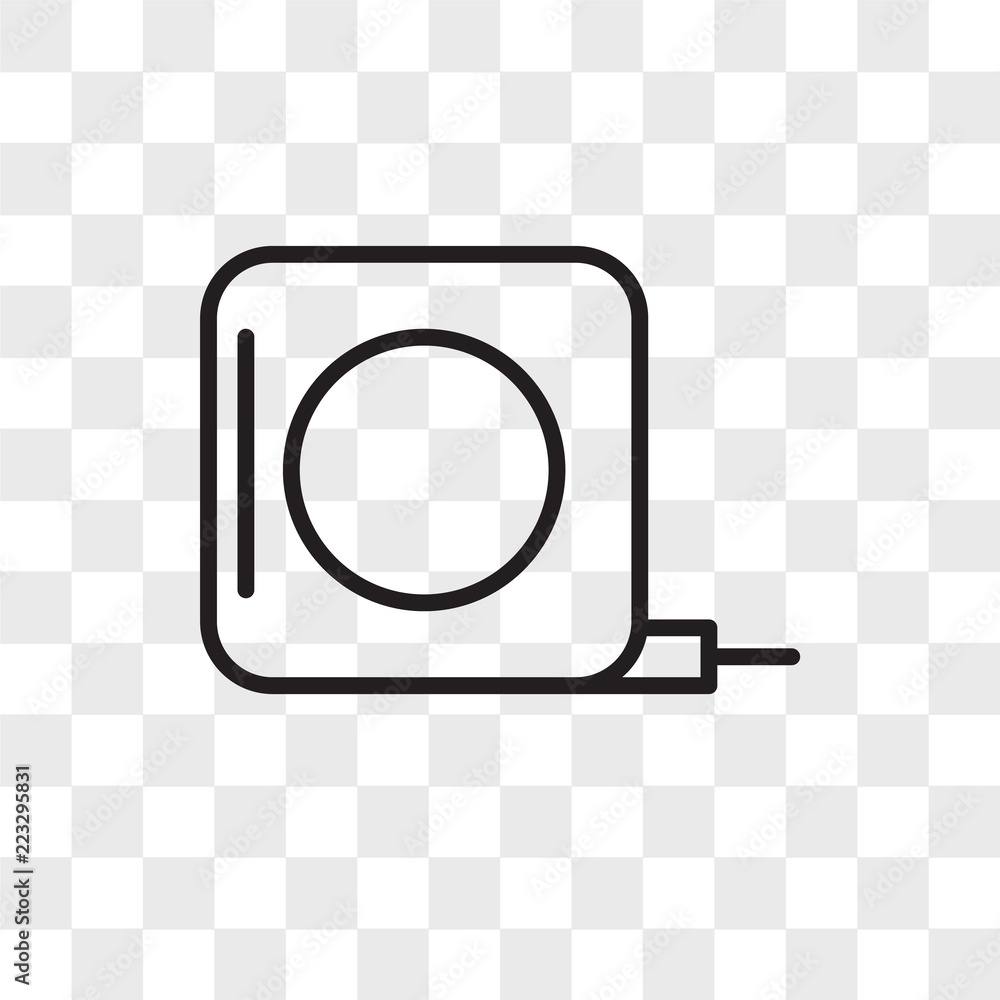 Measuring tape vector icon isolated on transparent background ...