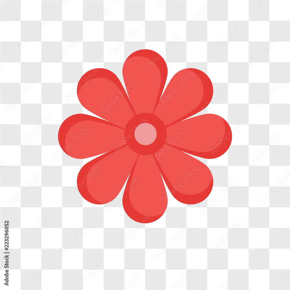 Flower vector icon isolated on transparent background, Flower logo ...