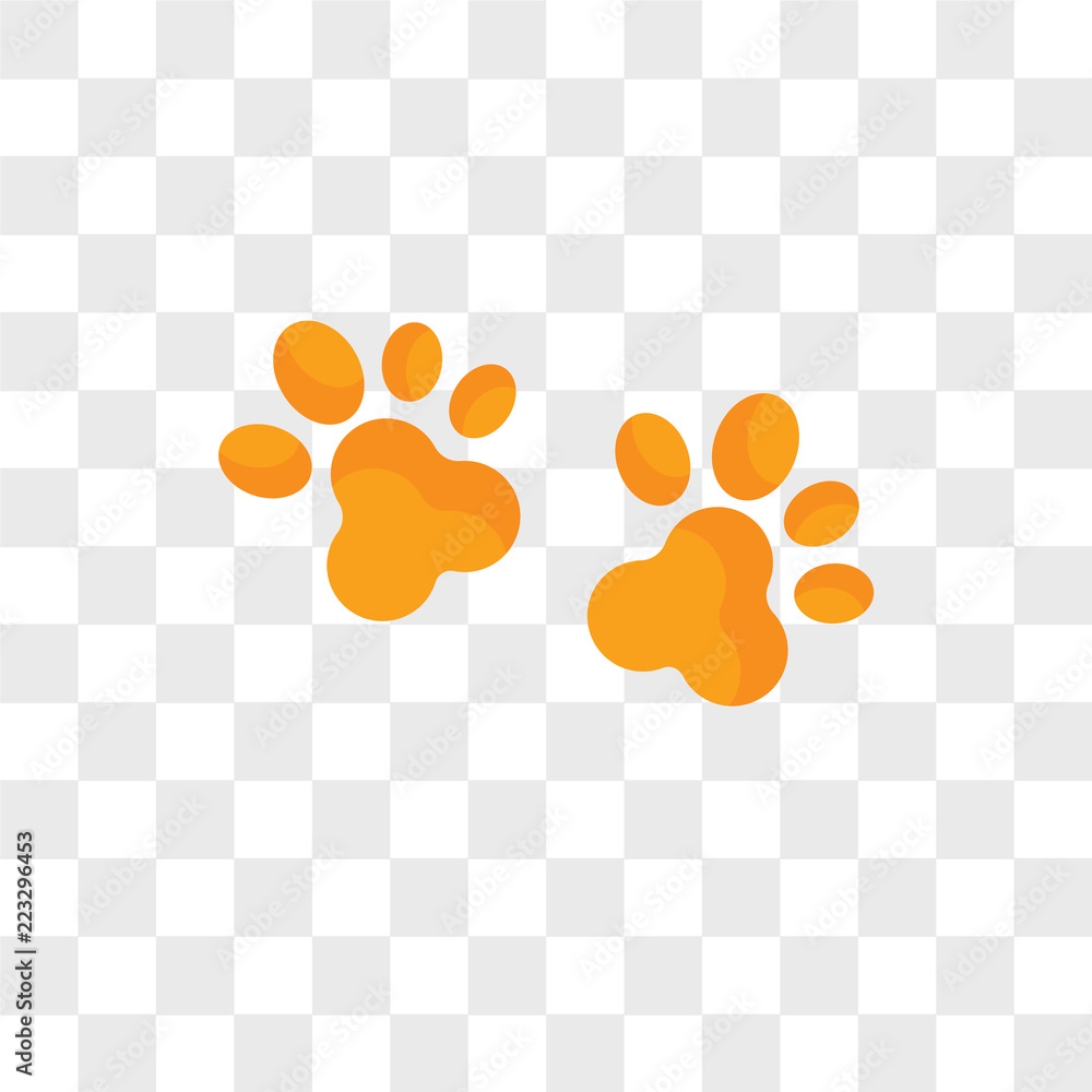 Paw vector icon isolated on transparent background, Paw logo design ...