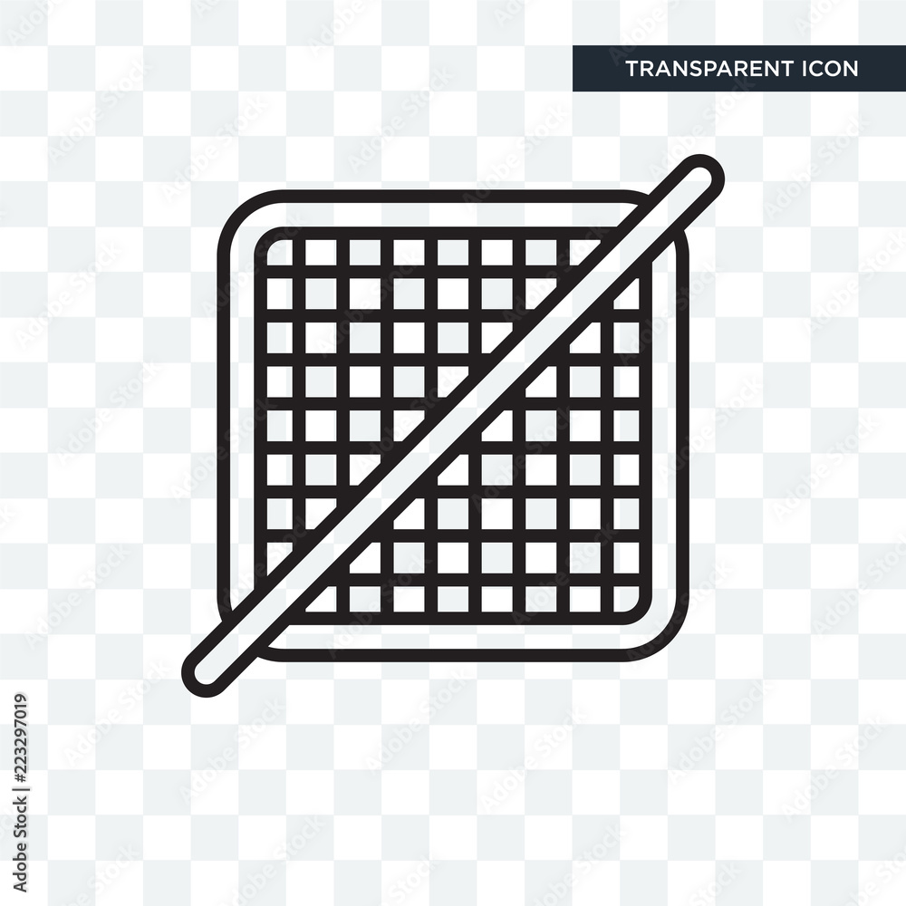 Grid off vector icon isolated on transparent background, Grid off logo ...