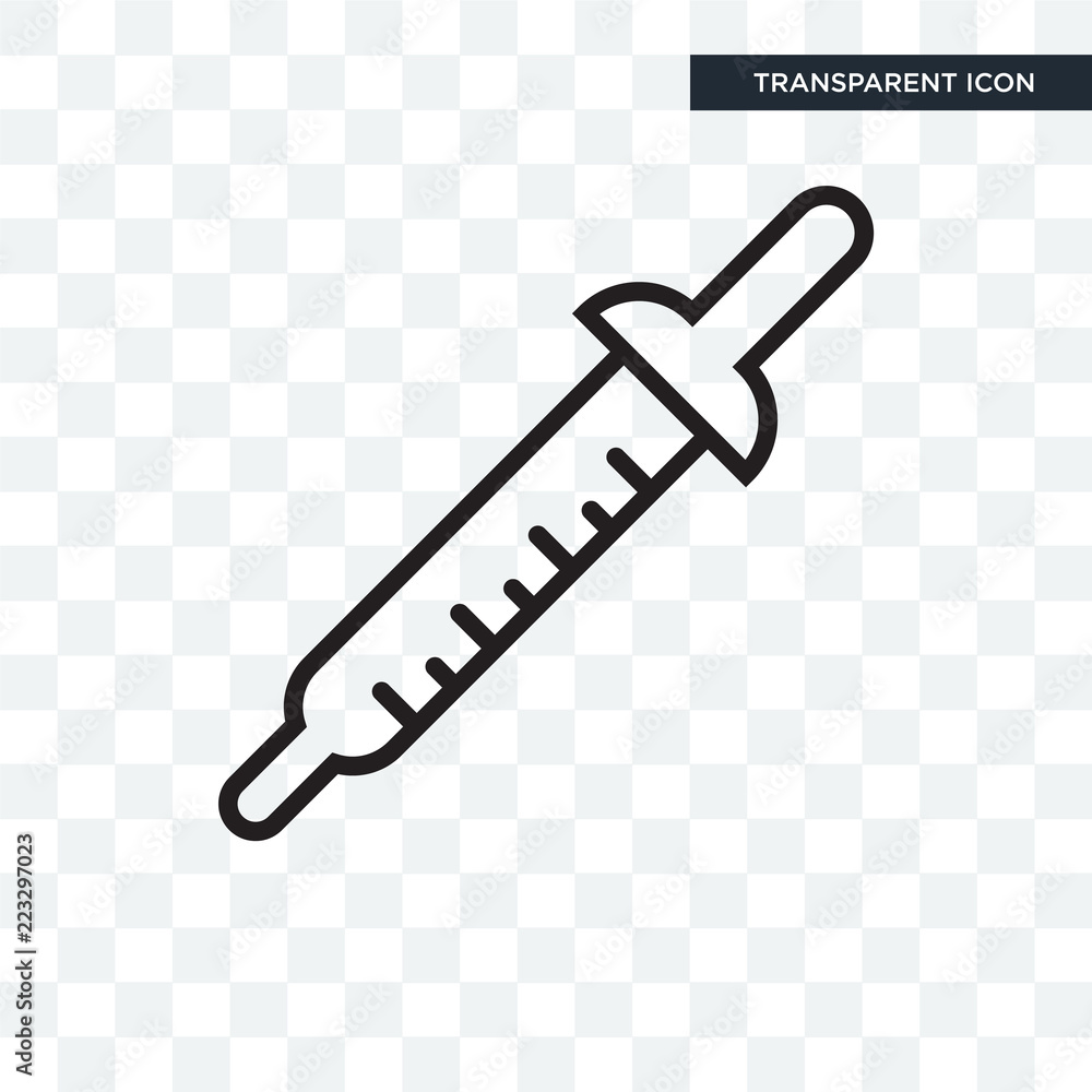 Pipette vector icon isolated on transparent background, Pipette logo ...