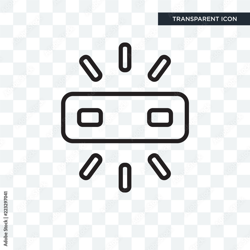 White balance vector icon isolated on transparent background, White ...