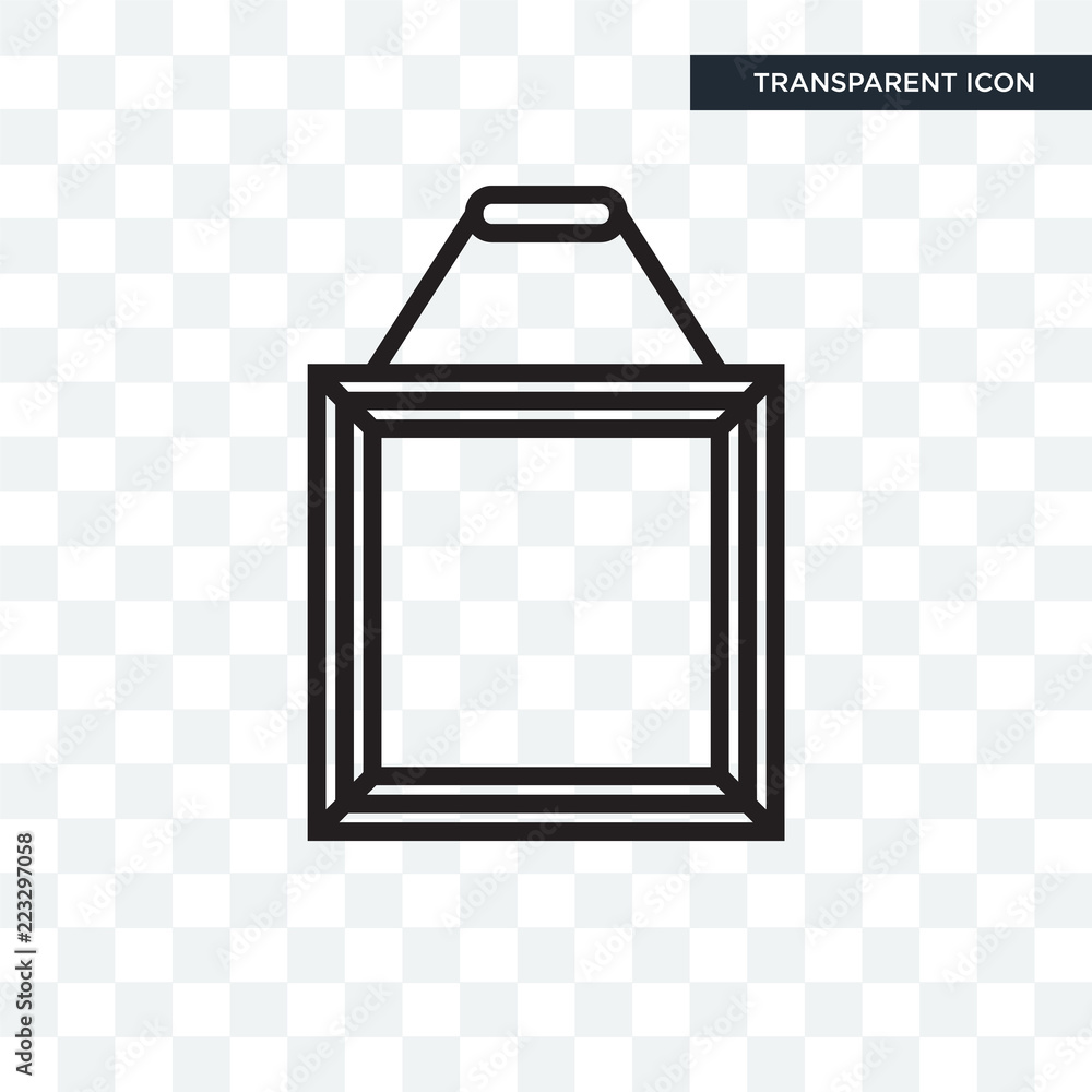 Frame vector icon isolated on transparent background, Frame logo design ...