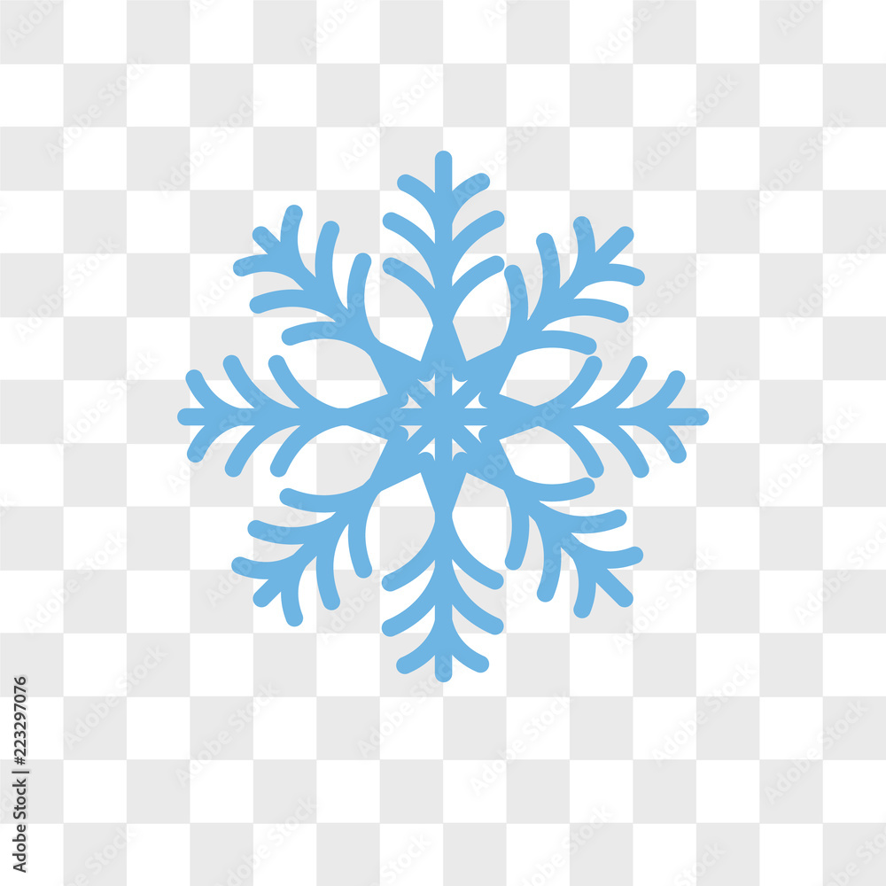 Snowflake vector icon isolated on transparent background, Snowflake ...