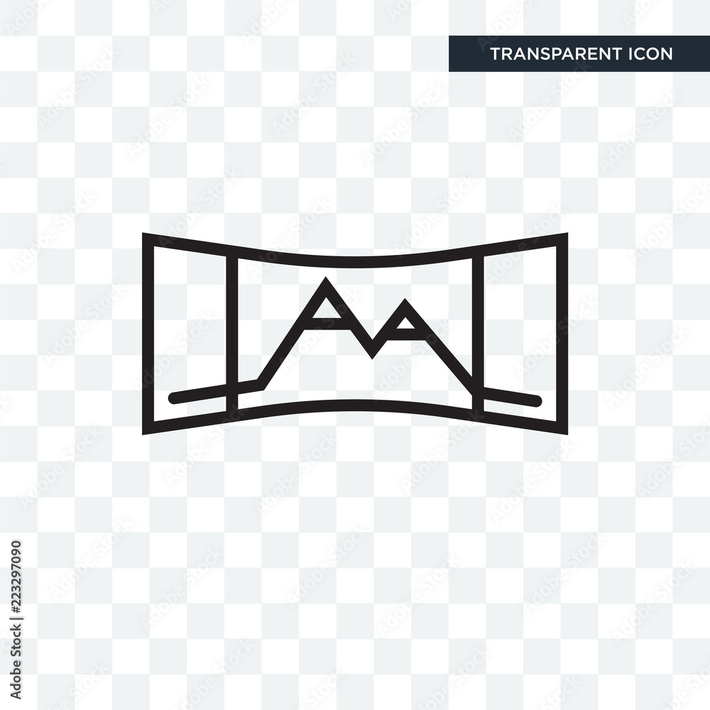 Panorama vector icon isolated on transparent background, Panorama logo ...