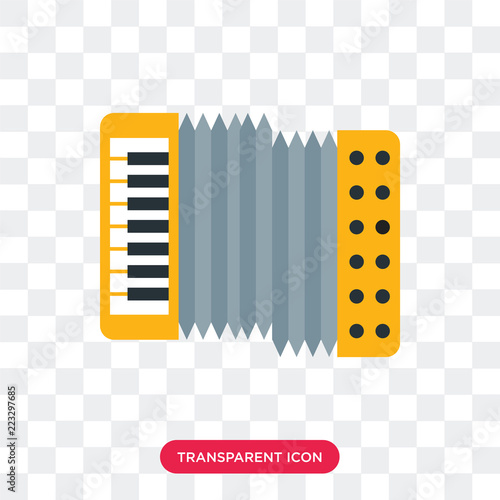 Accordion vector icon isolated on transparent background, Accordion ...