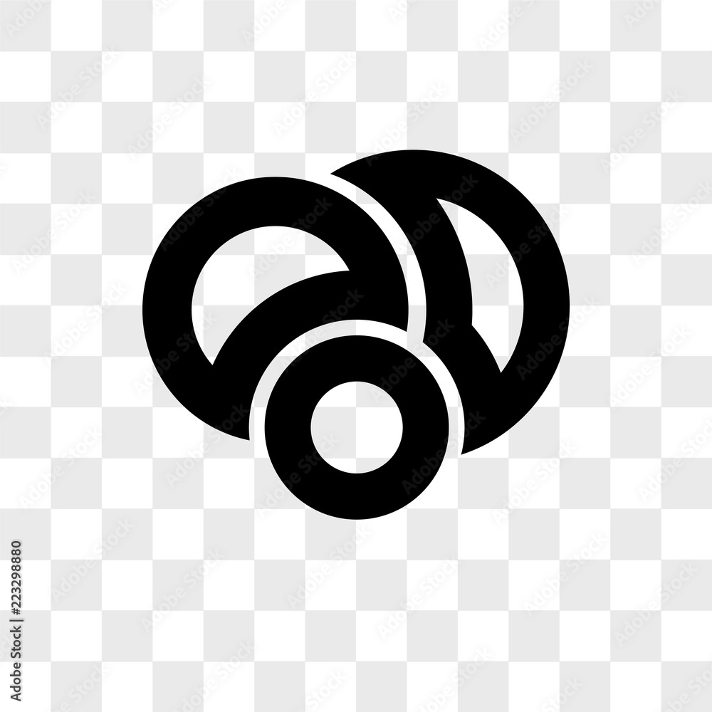 Venn diagram vector icon isolated on transparent background, Venn ...