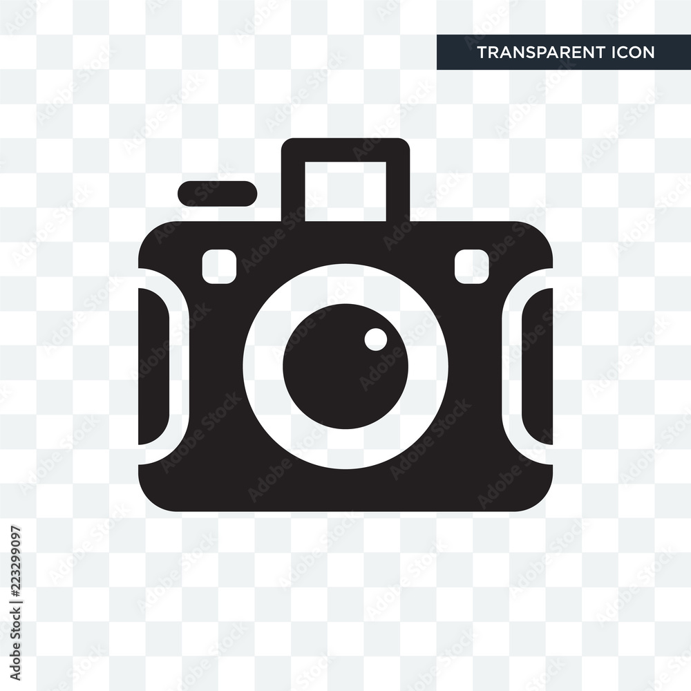 Camera vector icon isolated on transparent background, Camera logo ...