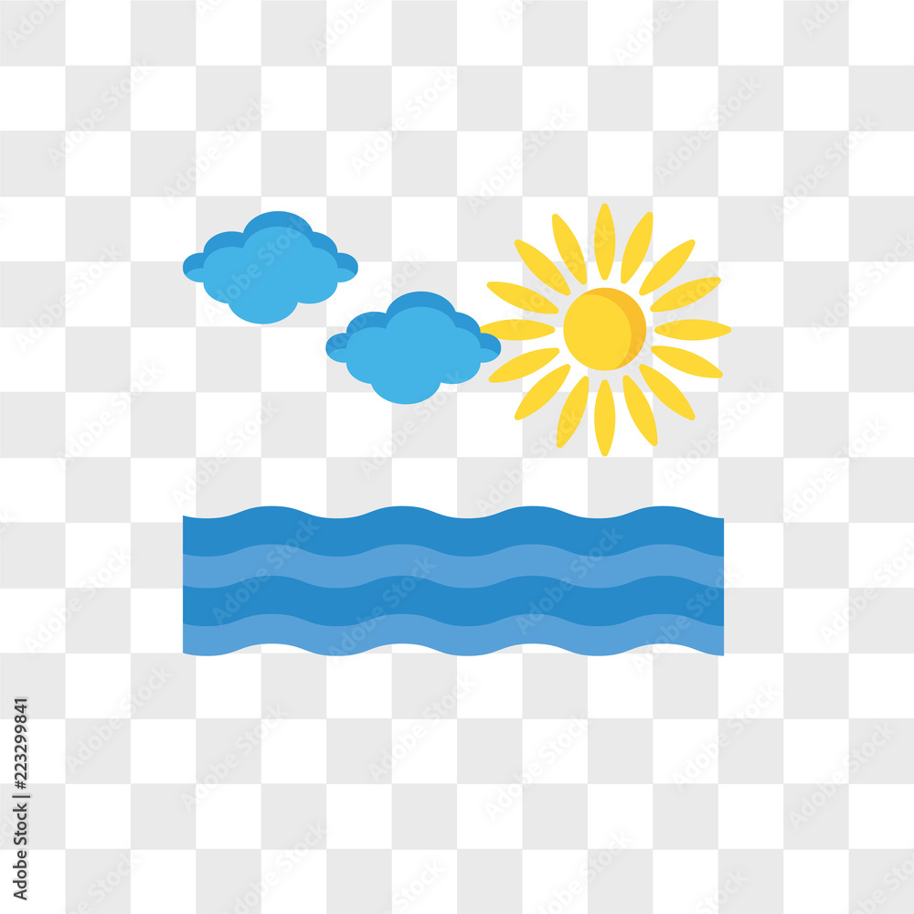Sunshine vector icon isolated on transparent background, Sunshine logo ...