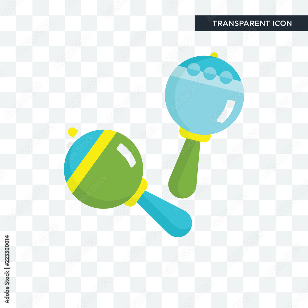 Maracas vector icon isolated on transparent background, Maracas logo ...