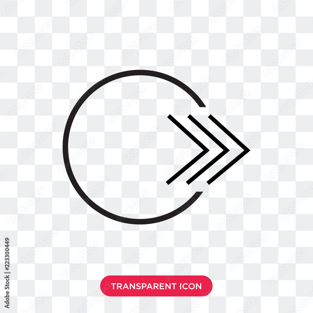 Fast forward vector icon isolated on transparent background, Fast ...