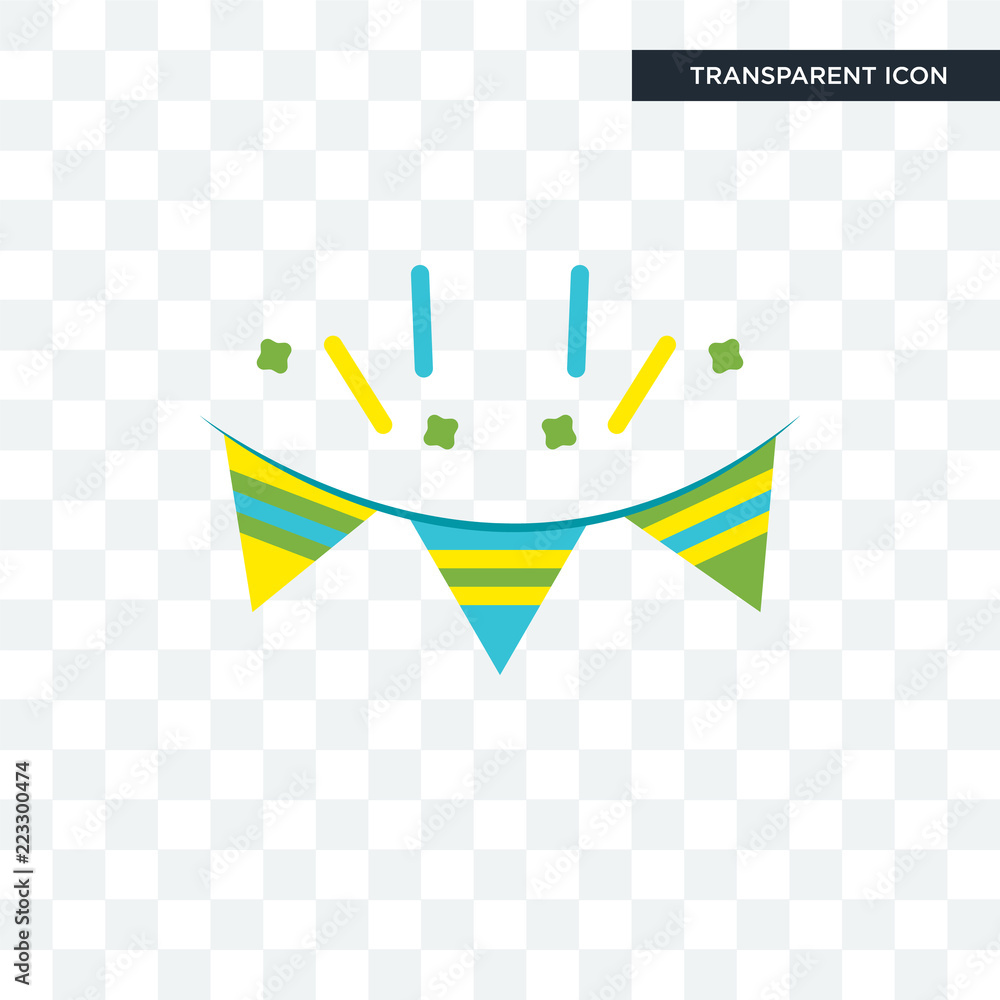 Garlands vector icon isolated on transparent background, Garlands logo ...
