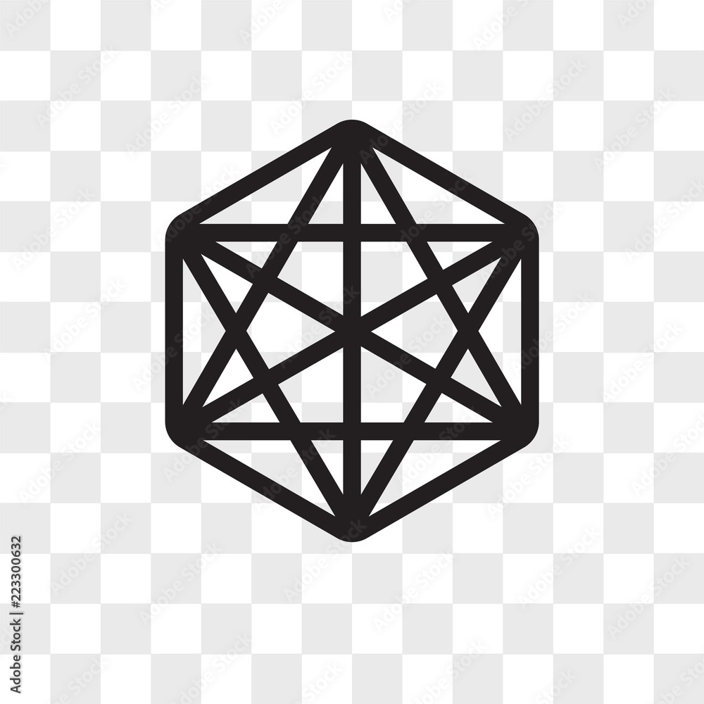 Cube vector icon isolated on transparent background, Cube logo design ...
