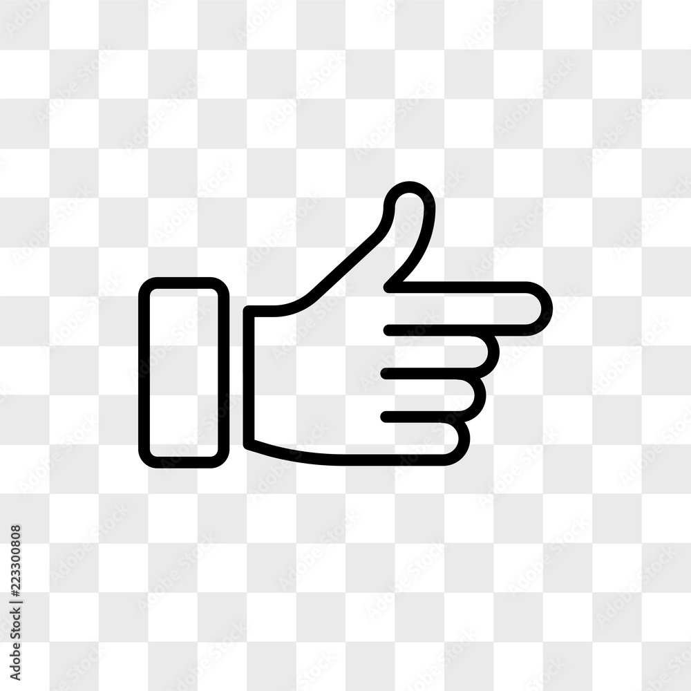 Hand vector icon isolated on transparent background, Hand logo design ...